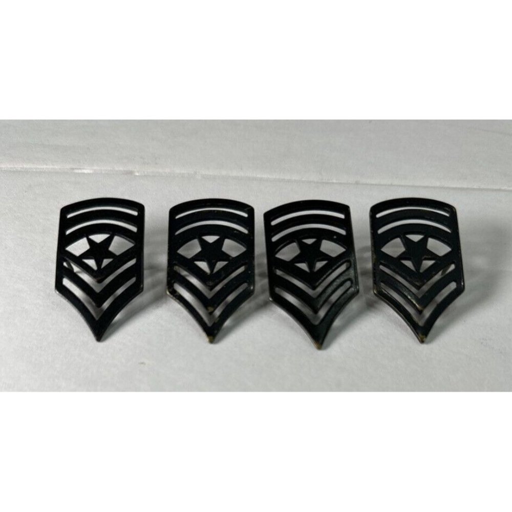 Vintage Us Army Sergeant Major Black Lapel Hat Pin - Gem